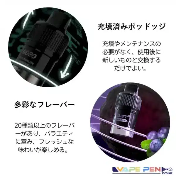【IGET Bar Plus Pod 6000 Puffs】[全22種フレーバー] POD型VAPE X 充填済み